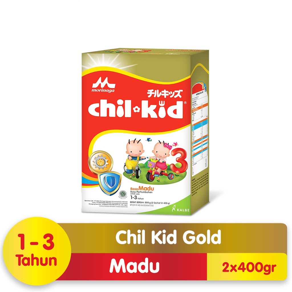 Jual MORINAGA Chil Kid Gold 3 800 gr Madu Susu Pertumbuhan Anak 1 - 3 ...