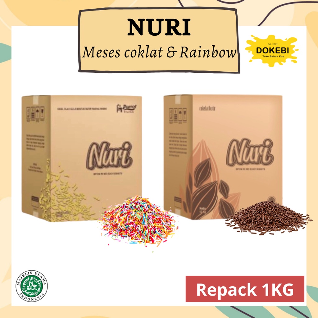 Jual Meses Coklat & Rainbow Nuri 1 kg / Topping Donat / Sprinkle ...