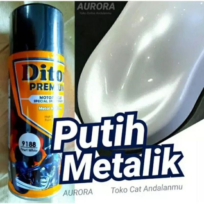 Jual Pilok Pylox Cat Semprot Diton Premium Pearl White 9188 Putih Mutiara Metallic Metalik ...