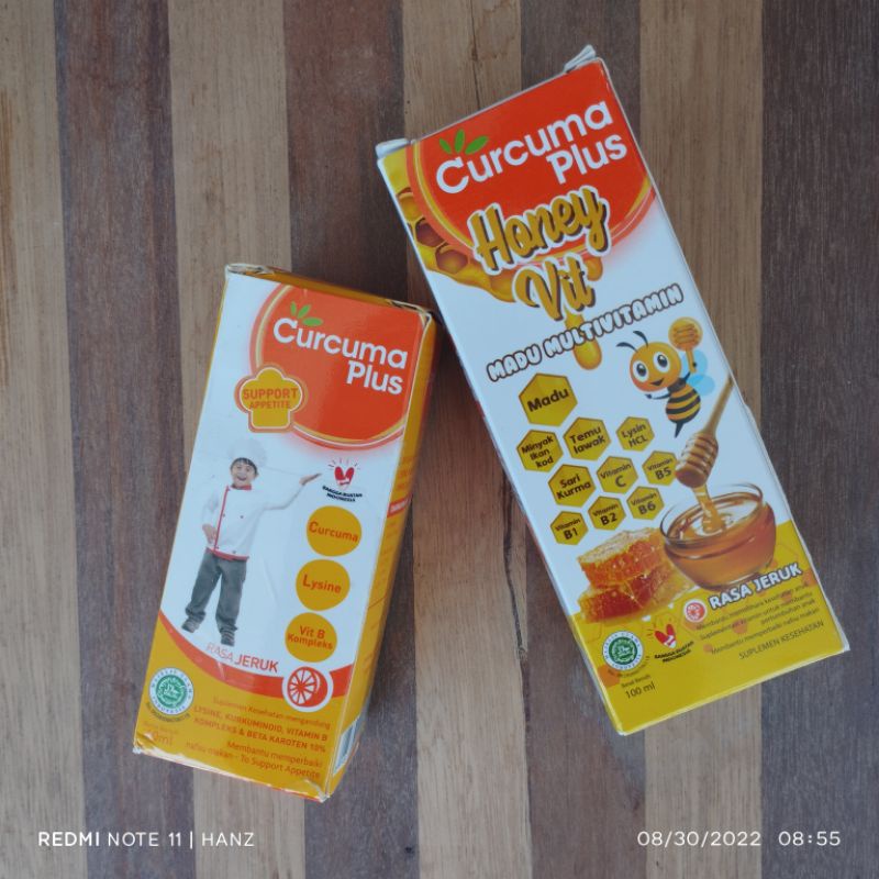 Jual curcuma plus madu honey vit 100 ml multivitamin jeruk appetite ...