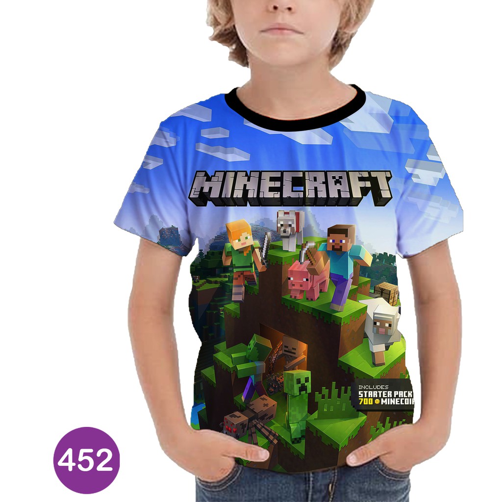 Jual Kaos minecraft 3D Baju Minecraft Baju Series Anak #452 | Shopee ...