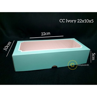 Jual Box Bolu Gulung warna Ivory / Roll Cake Box/ Kotak kue brownies ...