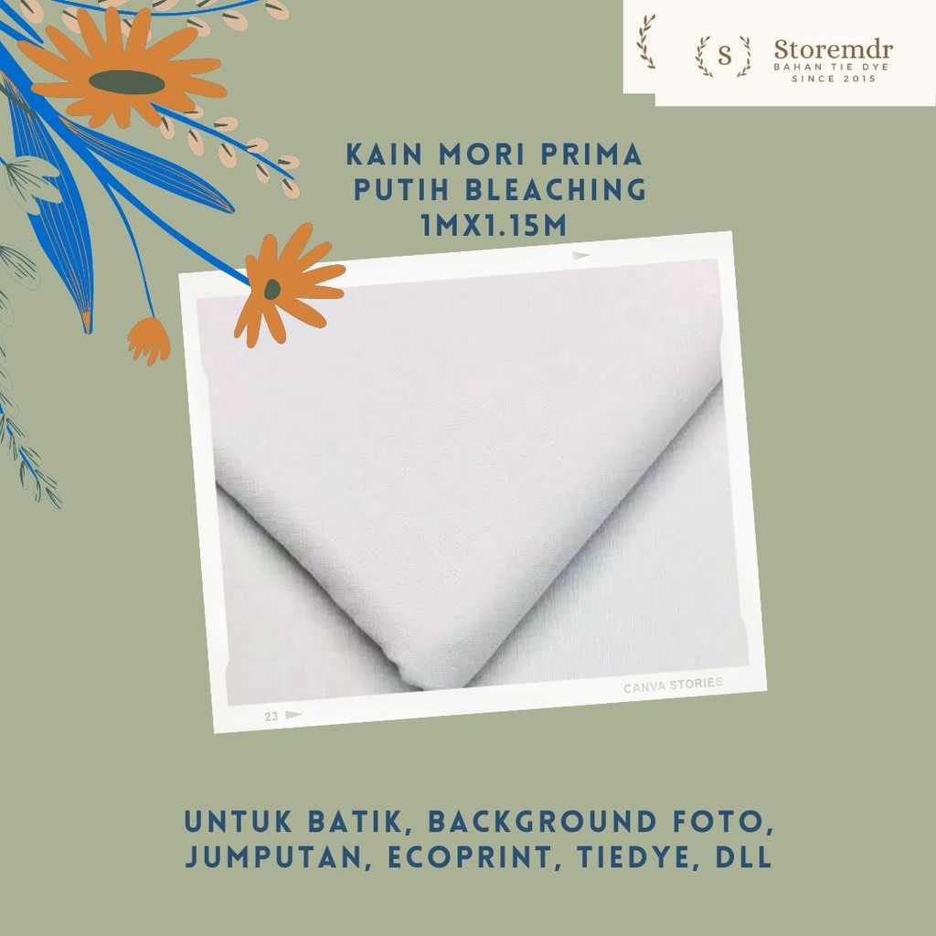 Jual Kain Mori Prima Putih Bleaching 100cm x 115cm | Shopee Indonesia