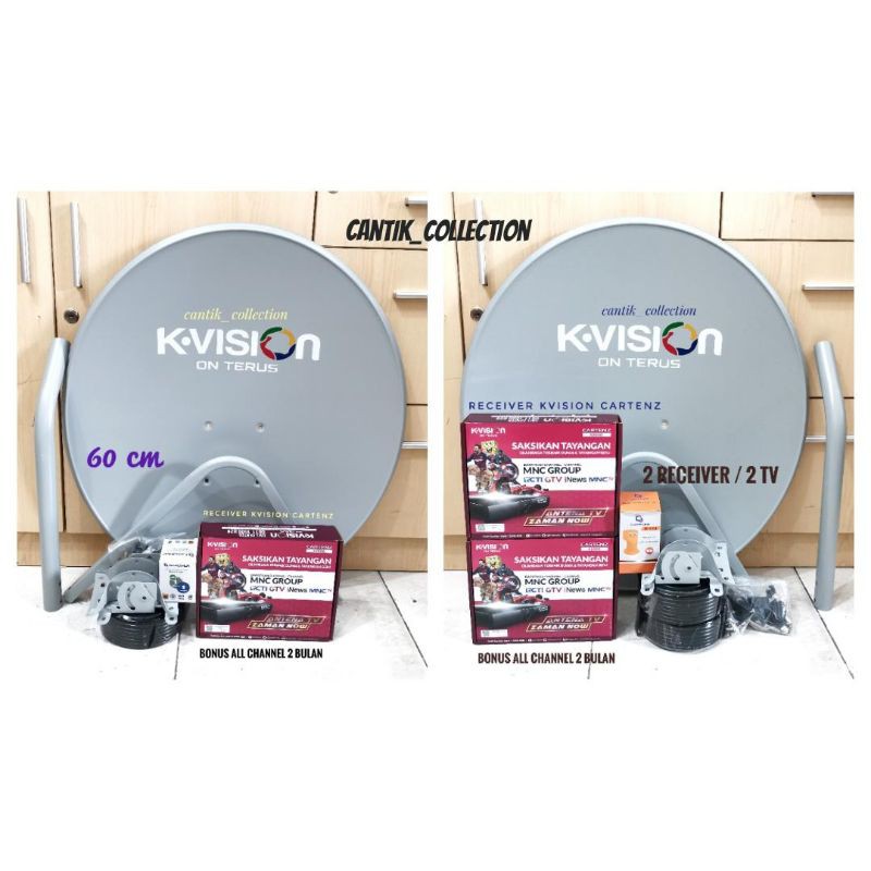 Jual Parabola Mini Kvision 60 cm Full Set Untuk 1 TV & 2 TV - Parabola ...