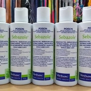 Jual SEBAZOLE BOTOL 250ml Shampo Kucing Anti Jamur Sampo Virbac Shampoo ...