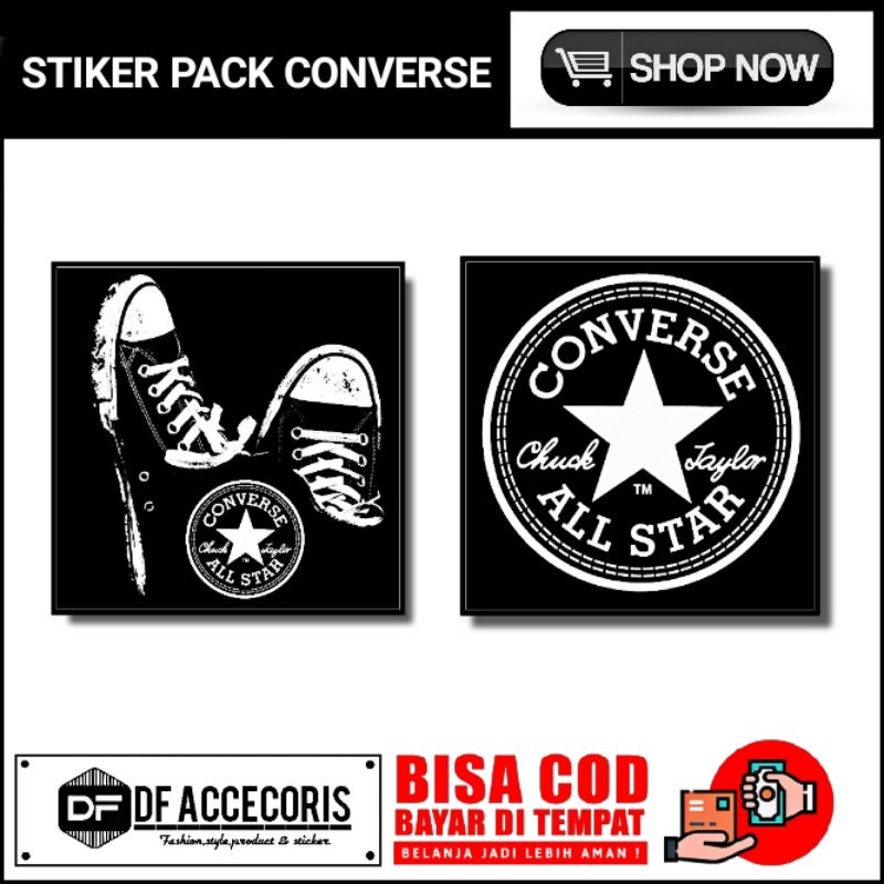 Jual Stiker Sepatu Converse/Stiker Logo Converse/Stiker Distro Converse ...