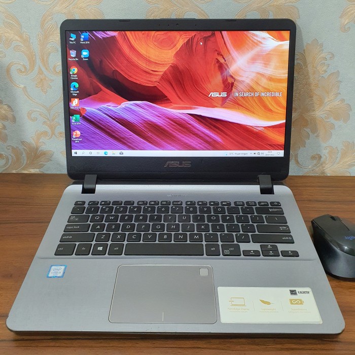 Jual Laptop Asus Vivobook A407U Core i3-7020U RAM 4GB HDD 1TB layar ...