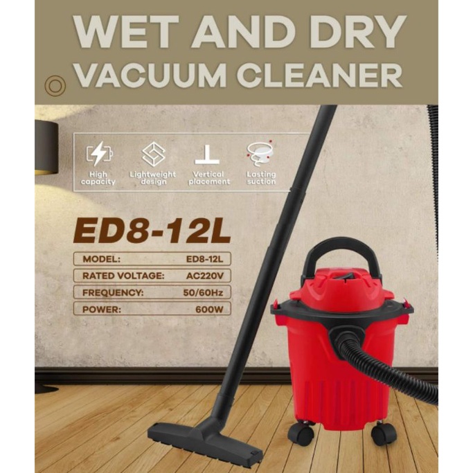 Jual Mesin Vacum Cleaner EDON ED8-12L Wet And Dry 12 Liter | Shopee Indonesia