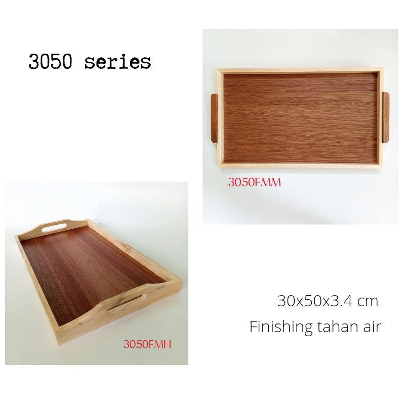 Jual Baki / Nampan Kayu Kotak Wooden Tray 3050 | Shopee Indonesia