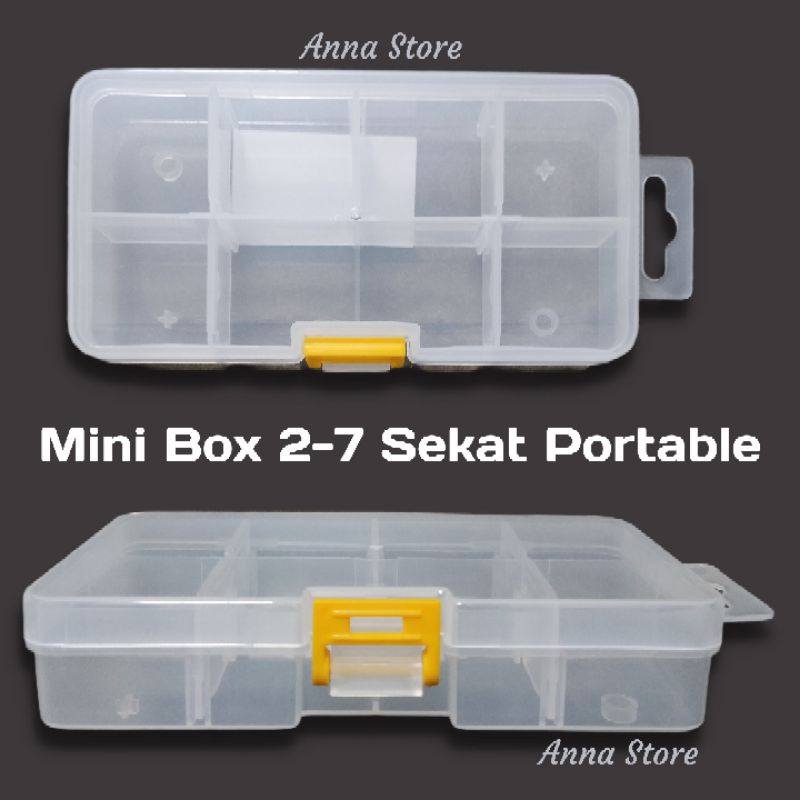 Jual Portable Storage Mini Box Kotak Kecil Sekat 7 Minibox Tempat ...