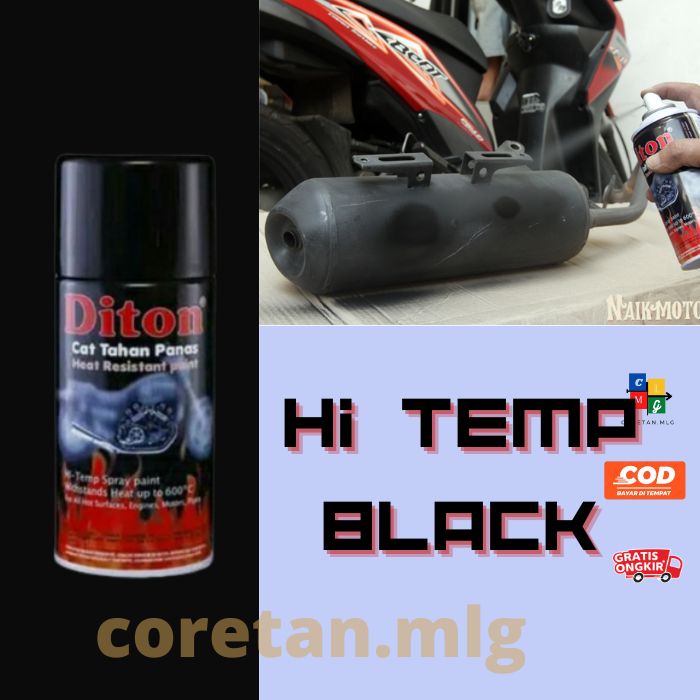 Jual Pilok Pilox Diton Hi - Temp Hitam Bronze Silver Cat Anti Panas Warna Black Hitam Silver dan ...