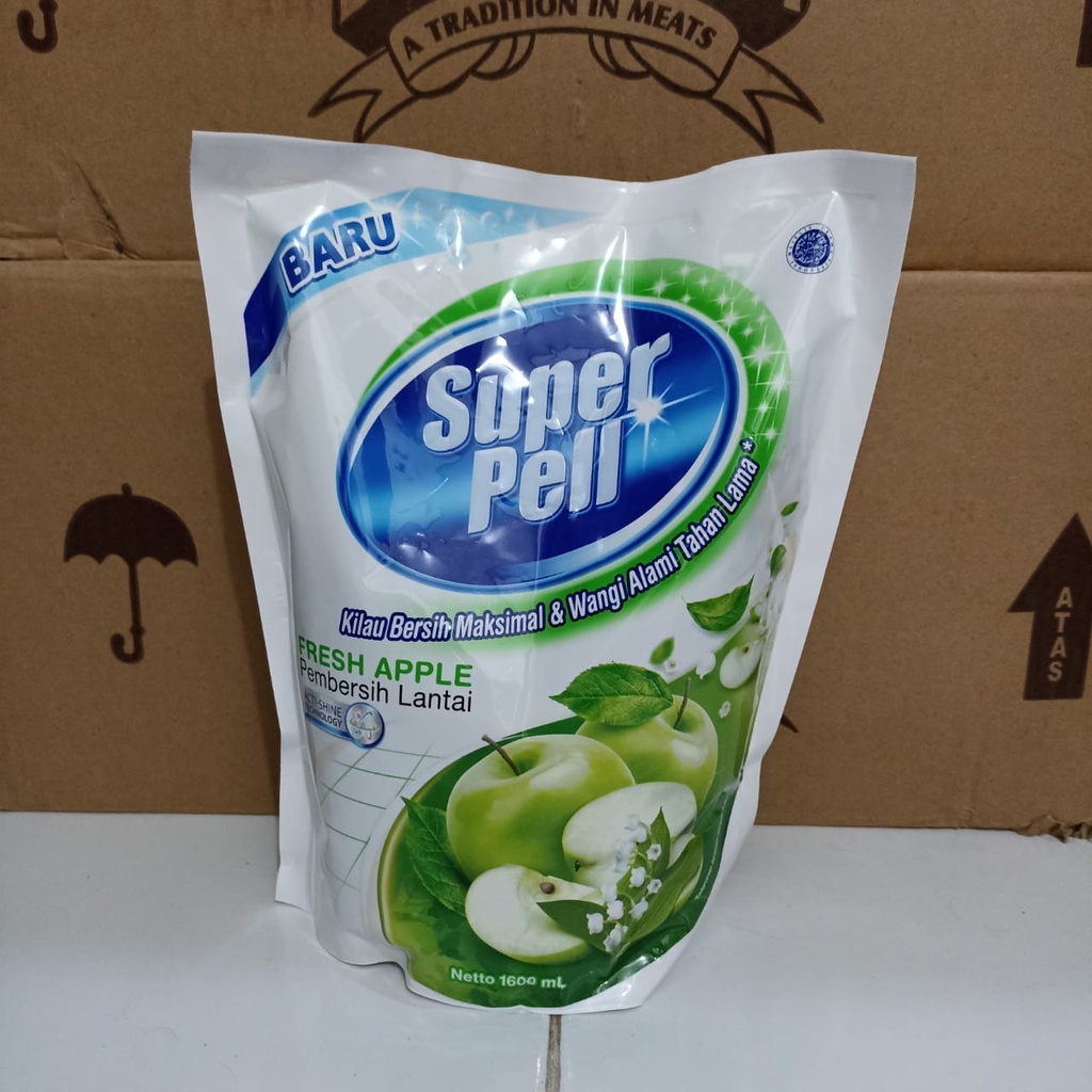 Jual Superpell Pembersih Lantai Fresh Apple 1600 ml | Shopee Indonesia