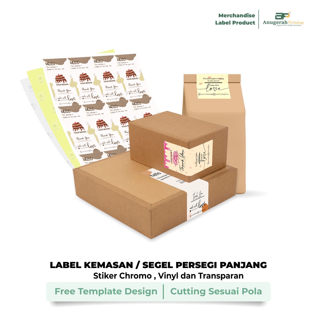 Jual STIKER LABEL KEMASAN / STIKER SEGEL BENTUK PERSEGI PANJANG ...
