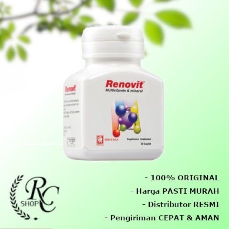 Jual Renovit multivitamin dan minerals 30 kaplet | Shopee Indonesia