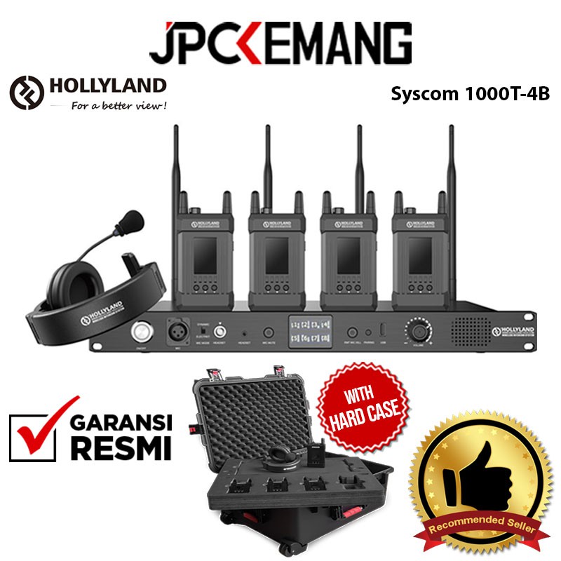 Jual Hollyland Syscom 1000T Full Duplex Wireless Intercom System 4 Beltpack Garansi Resmi ...