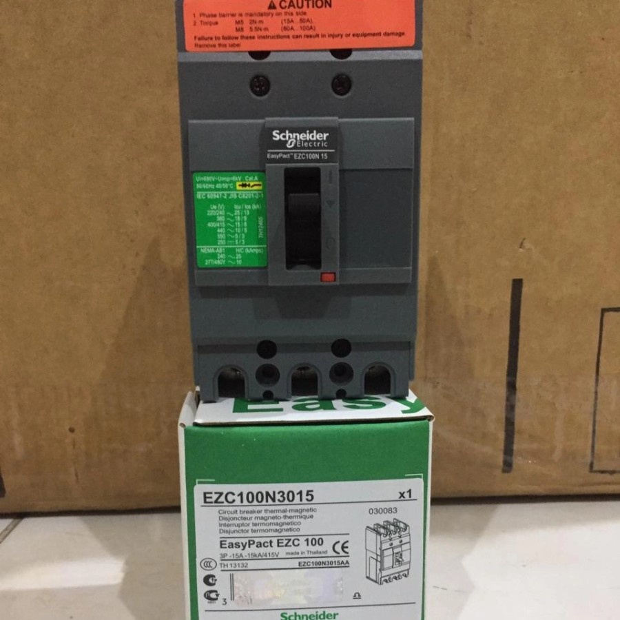 Jual MCCB Schneider EZC100N 3x15A EZC100N3015 EZC 100 N 3P 15A EasyPact Breaker 3Phase 15A ...