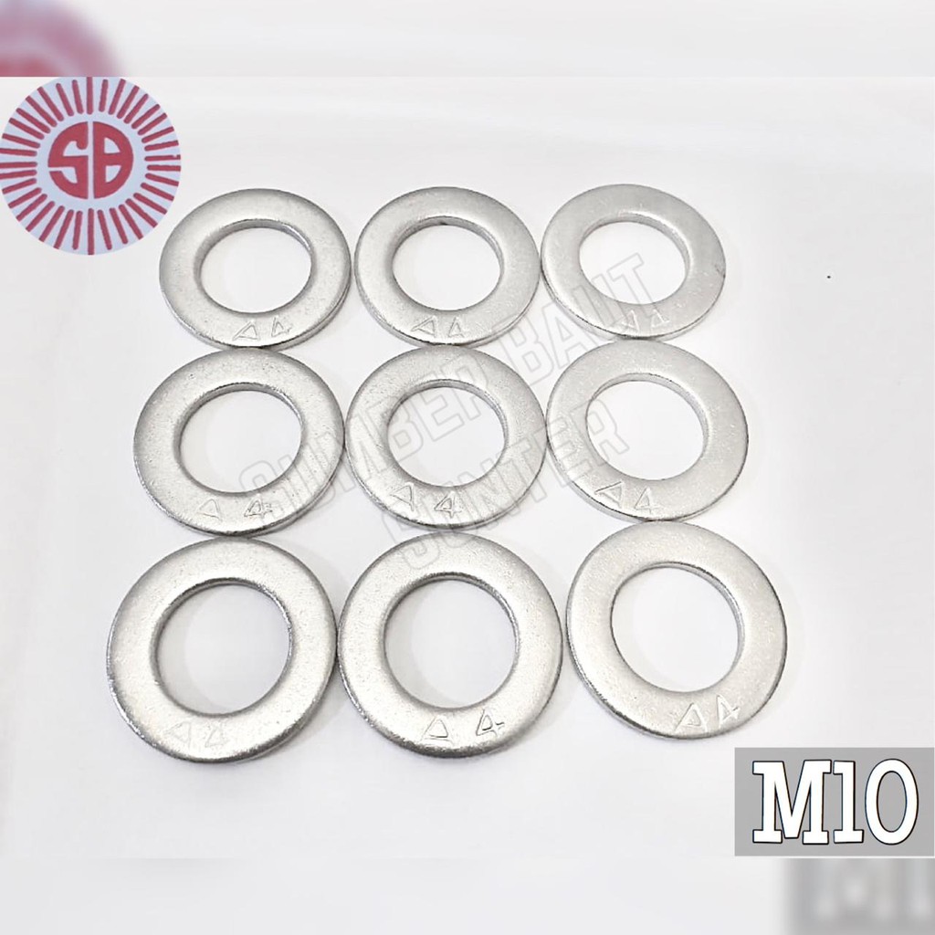 Jual M10 Ring Plat Stainless Steel 304 SS304 WP Washer Plate 10mm ...