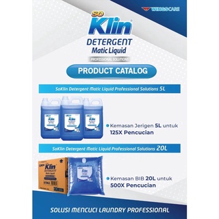 Jual So Klin Detergent Matic Liquid Professional 5 Liter | Shopee Indonesia