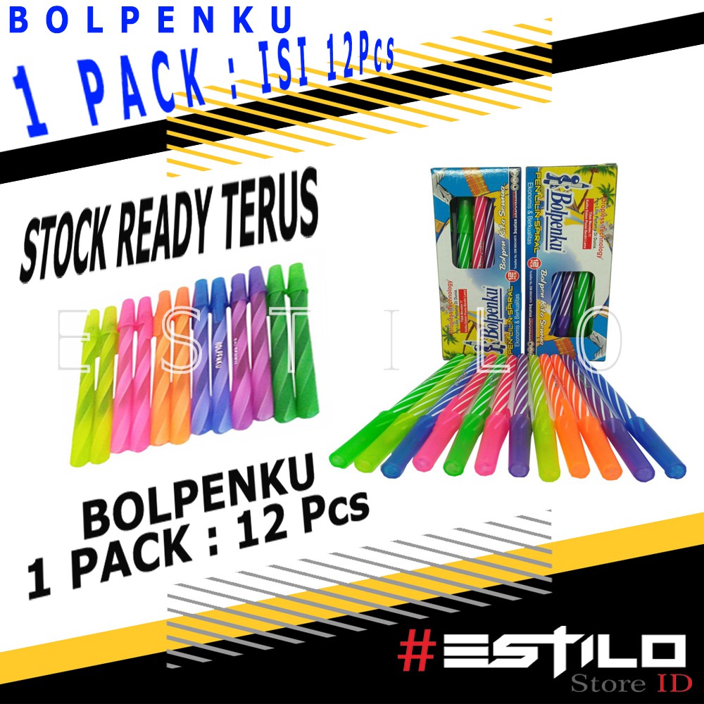 Jual Pulpen Bolpenku 1 Pack Isi 12 Pulpen Lilin Pulpen Murah Pulpen ...