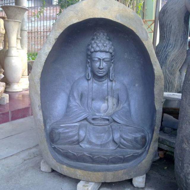 Jual Patung budha bahan batu kali ukir detail khas Tulungagung Murah!!! | Shopee Indonesia
