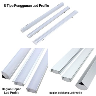 Jual LED Profile Cover Casing Rumah Kap Housing LED Strip Rigid ...