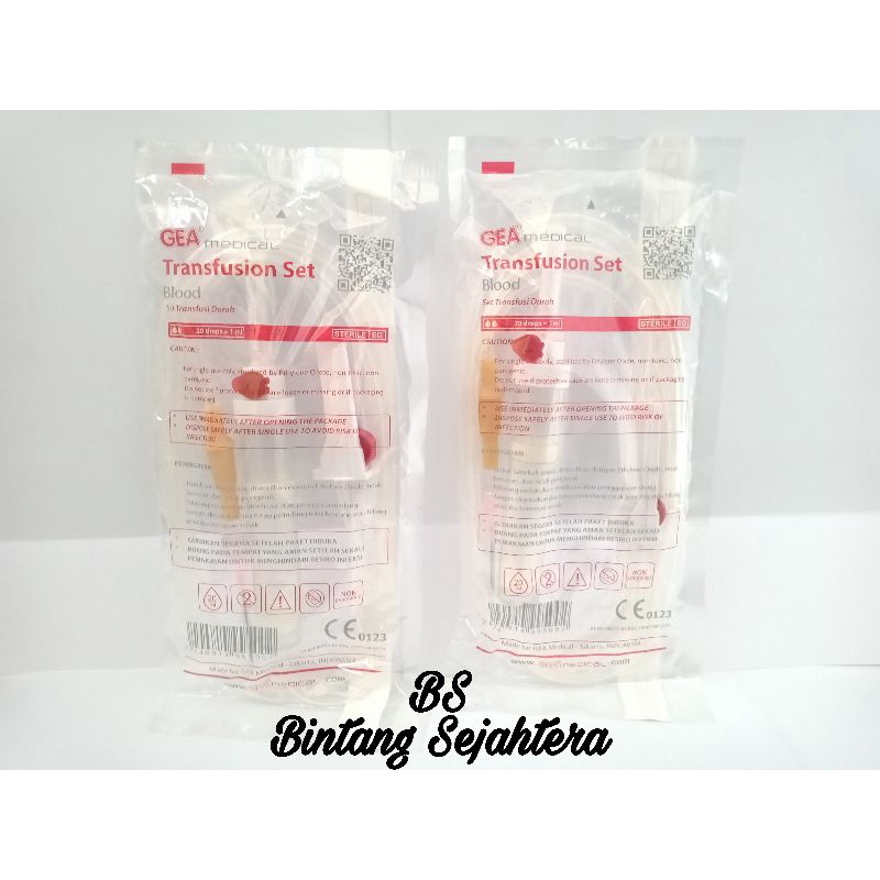 Jual Blood Transfusion set GEA / set tranfusi darah / harga per pcs ...