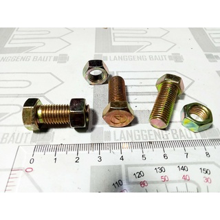Jual Baut Mur M10 x 25 Kuning / Baut Kunci 14 Panjang 2,5cm M10x25 | Shopee Indonesia
