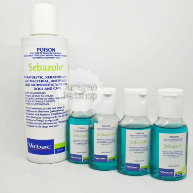 SEBAZOLE REPACK 30ML| Shampoo Premium Jamur/Kutu Kucing/Anjing Virbac ...