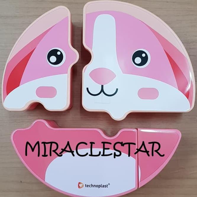 Jual 5tdy lunch box set puzzle technoplast rabbit kelinci pink kotak ...