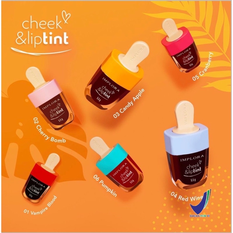 Jual IMPLORA Cheek & Liptint || Liptin Implora 6 varian Indonesia ...