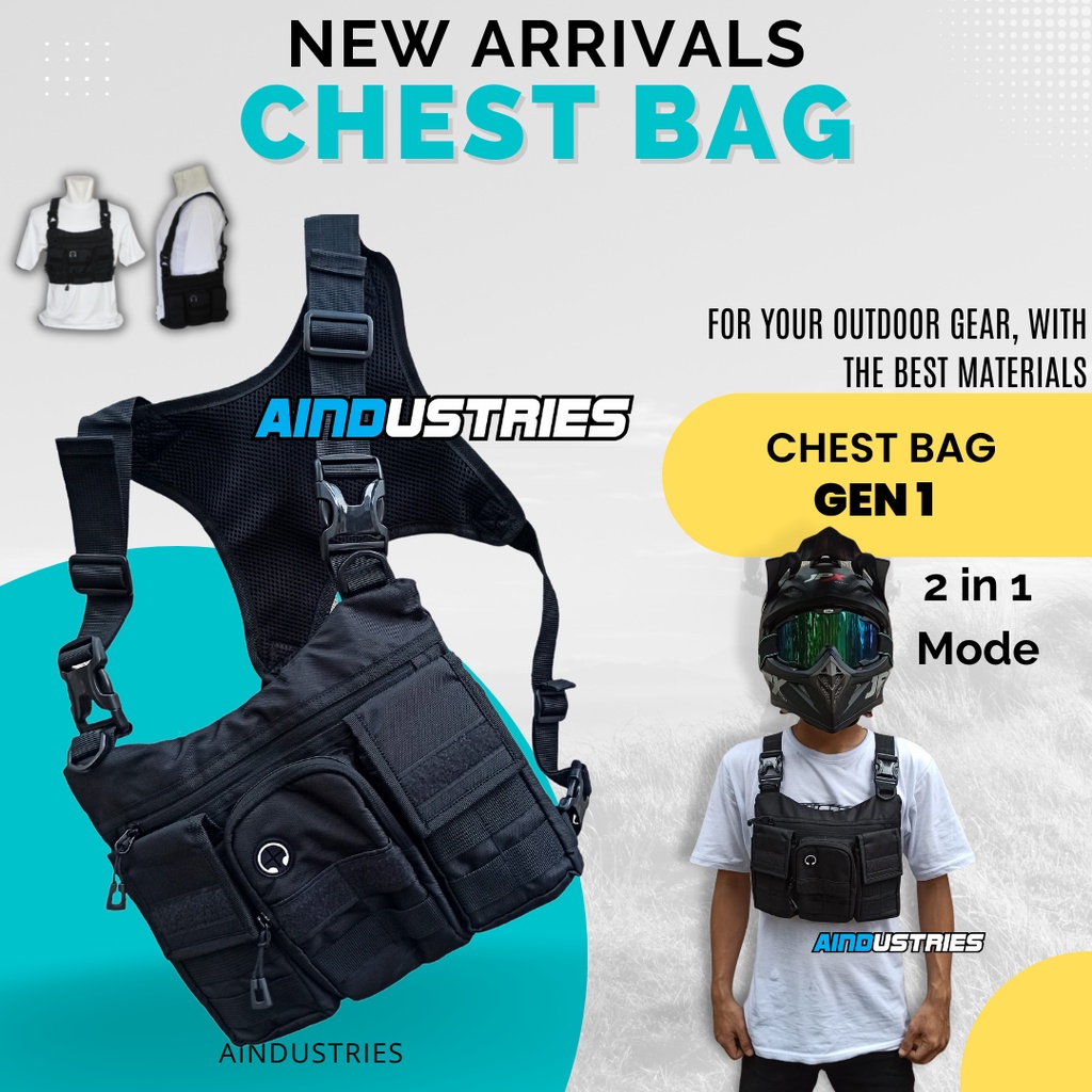 Jual Tas Dada Pria Army Tactical Rompi Dada 2 in 1 Bisa Selempang 2 ...