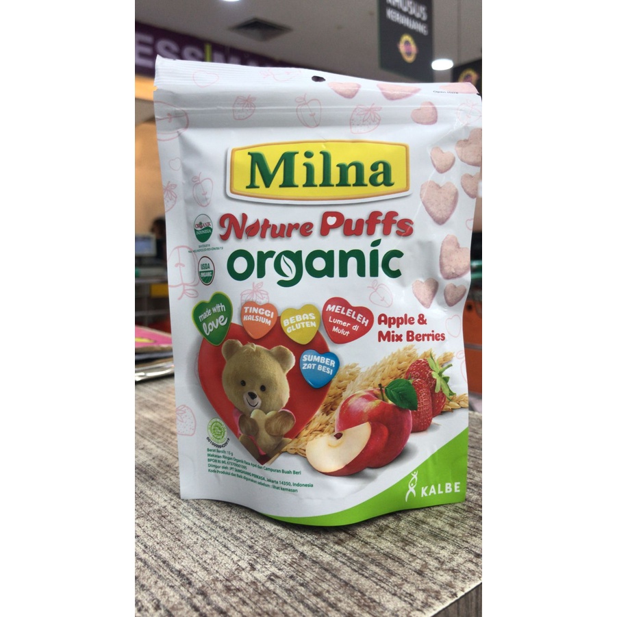 Jual MILNA NATURE PUFF APPLE & MIX BERY 15G | Shopee Indonesia