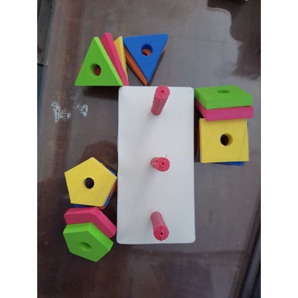 Jual Mainan Edukasi Balok Geometri 3 bentuk / Edukatif Toys Shape Balok ...
