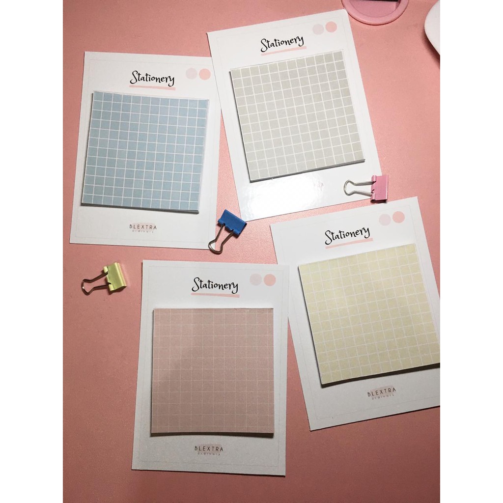 Memo Pad / Note / Non Sticky Notes Motif Grid | Shopee Indonesia