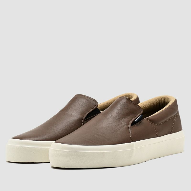 Jual BRODO VTG SLIP ON LEATHER BROWN | Shopee Indonesia