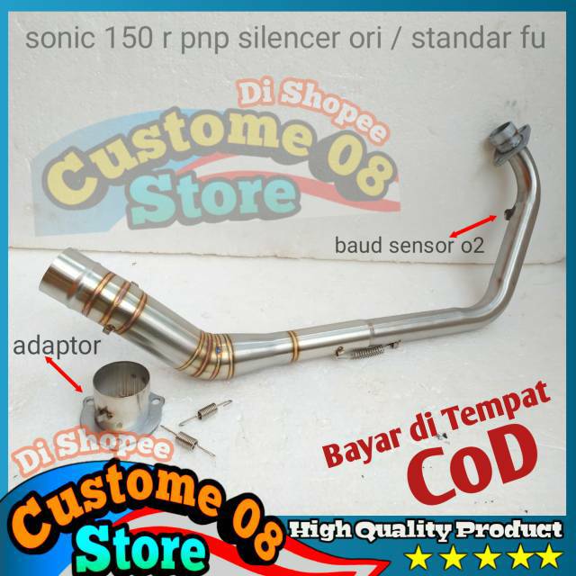 Jual Pipa leher knalpot sonic 150r pnp silencer Fu standar honda sonic ... Jual Pipa leher knalpot sonic 150r pnp silencer Fu standar honda sonic ...