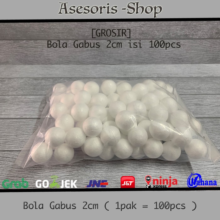 Jual Bola Gabus Styrofoam ukuran 2cm isi 100pcs | Shopee Indonesia