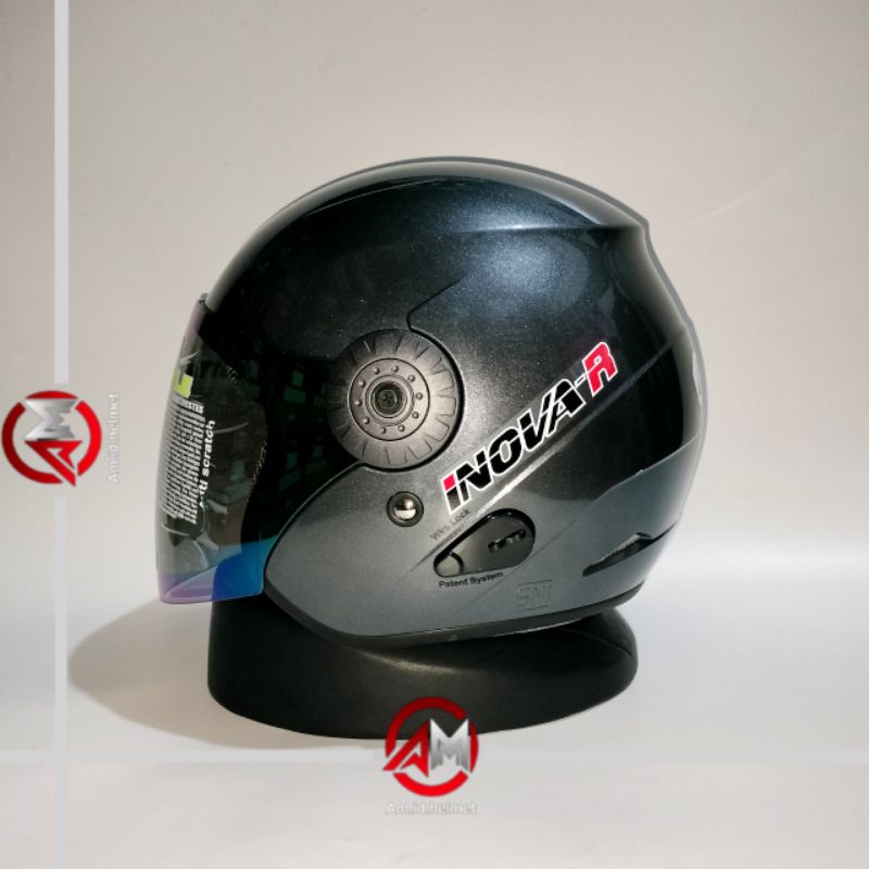 Jual HELM BMC INOVA R SOLID POLOS GRAPHITE VISOR RAINBOW BMC HALF FACE ...