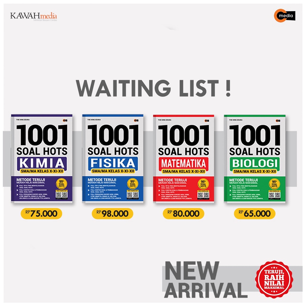 Jual Buku Seri 1001 Soal Hots SMA/MA Biologi,Kimia,Matematika,Fisika(original 100%) | Shopee ...