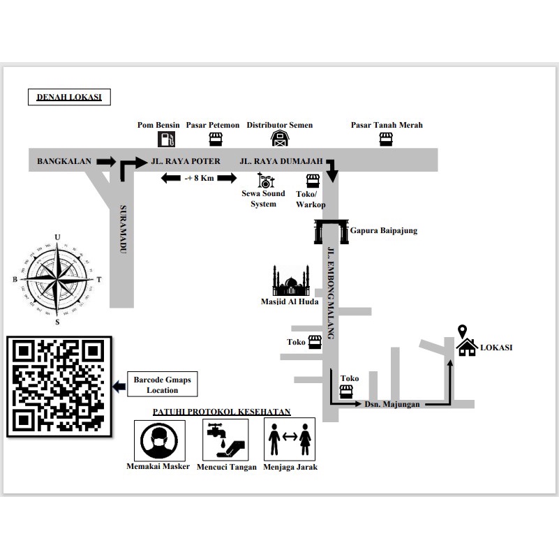 Jual Desain Peta Denah Lokasi Undangan - Pernikahan Aqiqah dll - Cepat ...