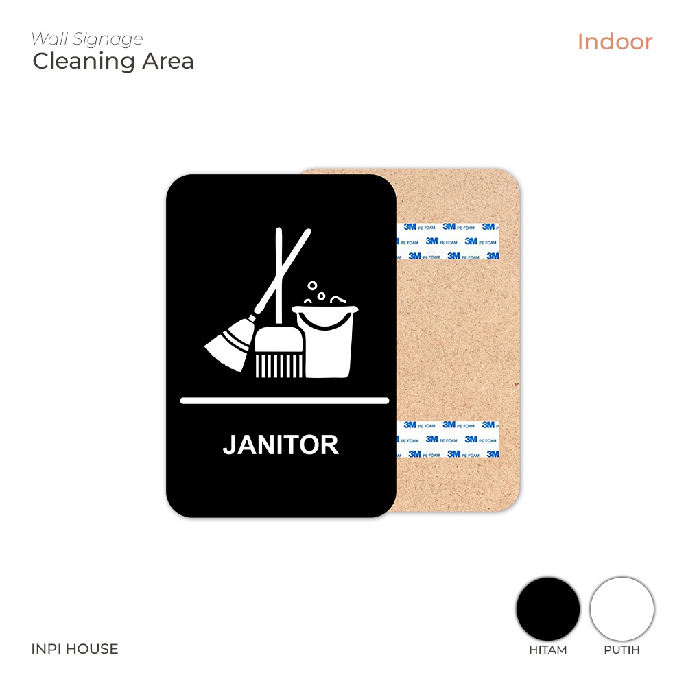 Jual papan tanda ruang janitor sign - Hitam Putih Indonesia|Shopee ...