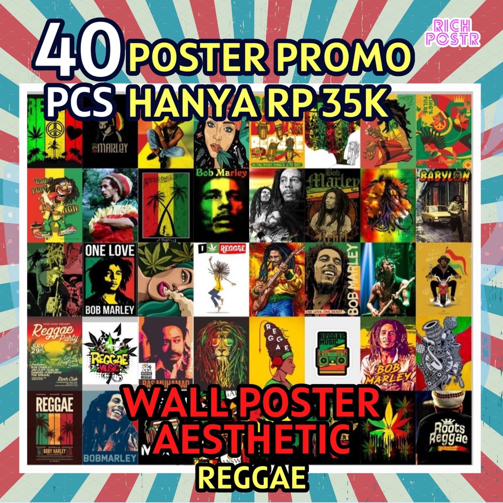 Jual Poster REGGAE | Poster Dinding A3+ A4 A5 A6 BISA! | Rock 90's ...