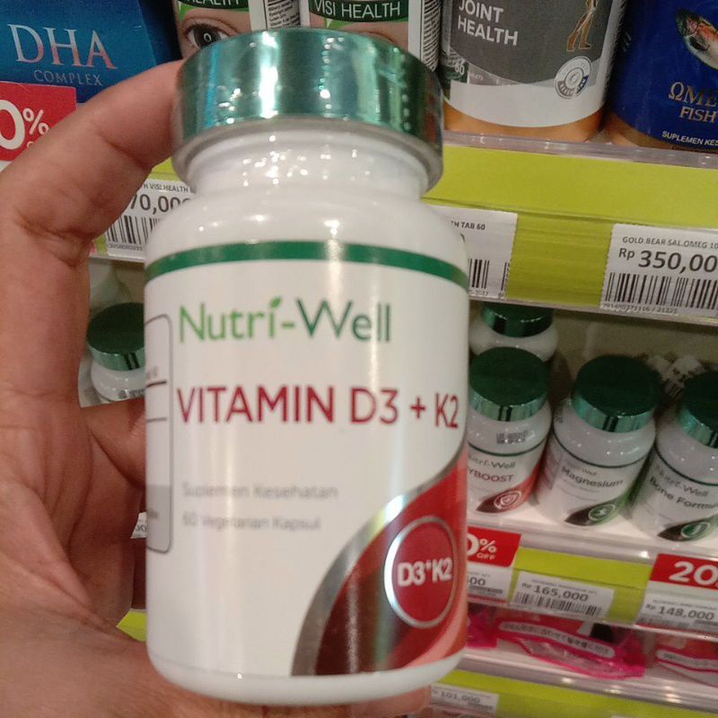 Jual NUTRI-WELL NUTRIWELL VITAMIN D3+K2 60 kapsul | Shopee Indonesia