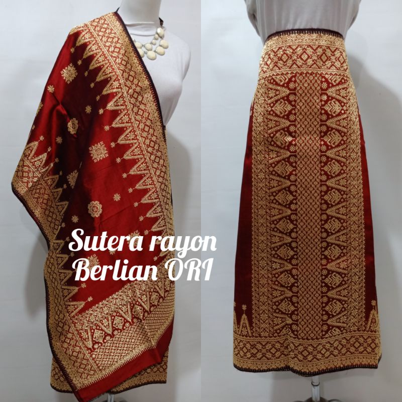 Jual Songket Palembang Asli Motif Cantik Manis Berlian ORI Grade A Warna Merah Maron Gold ...