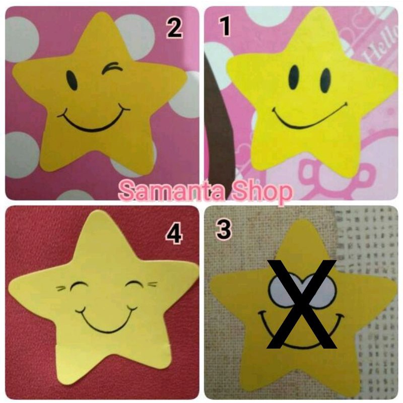 Jual 10pcs (1lembar) Sticker reward TK PAUD PG star bintang - stiker ...