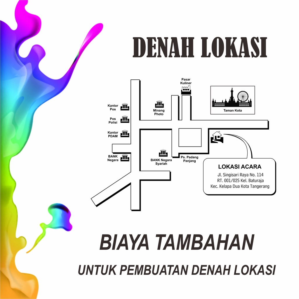 Jual Biaya Tambahan Desain Untuk Pembuatan Denah Lokasi Undangan ...