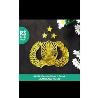 Jual LAMBANG POLRI / POLISI / KEPOLISIAN AKRILIK EMAS ( AKSESORIS MAHAR ...