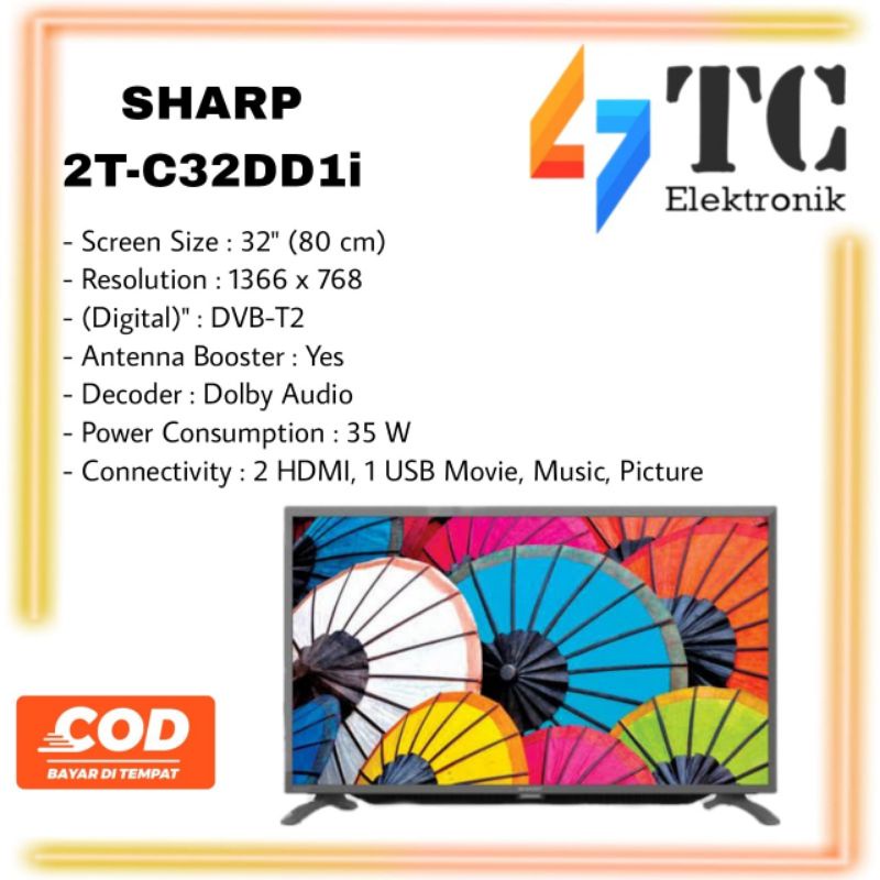 Jual SHARP LED TV 32 Inch HD Digital TV - 2T-C32DD1i | Shopee Indonesia Jual SHARP LED TV 32 Inch HD Digital TV - 2T-C32DD1i | Shopee Indonesia