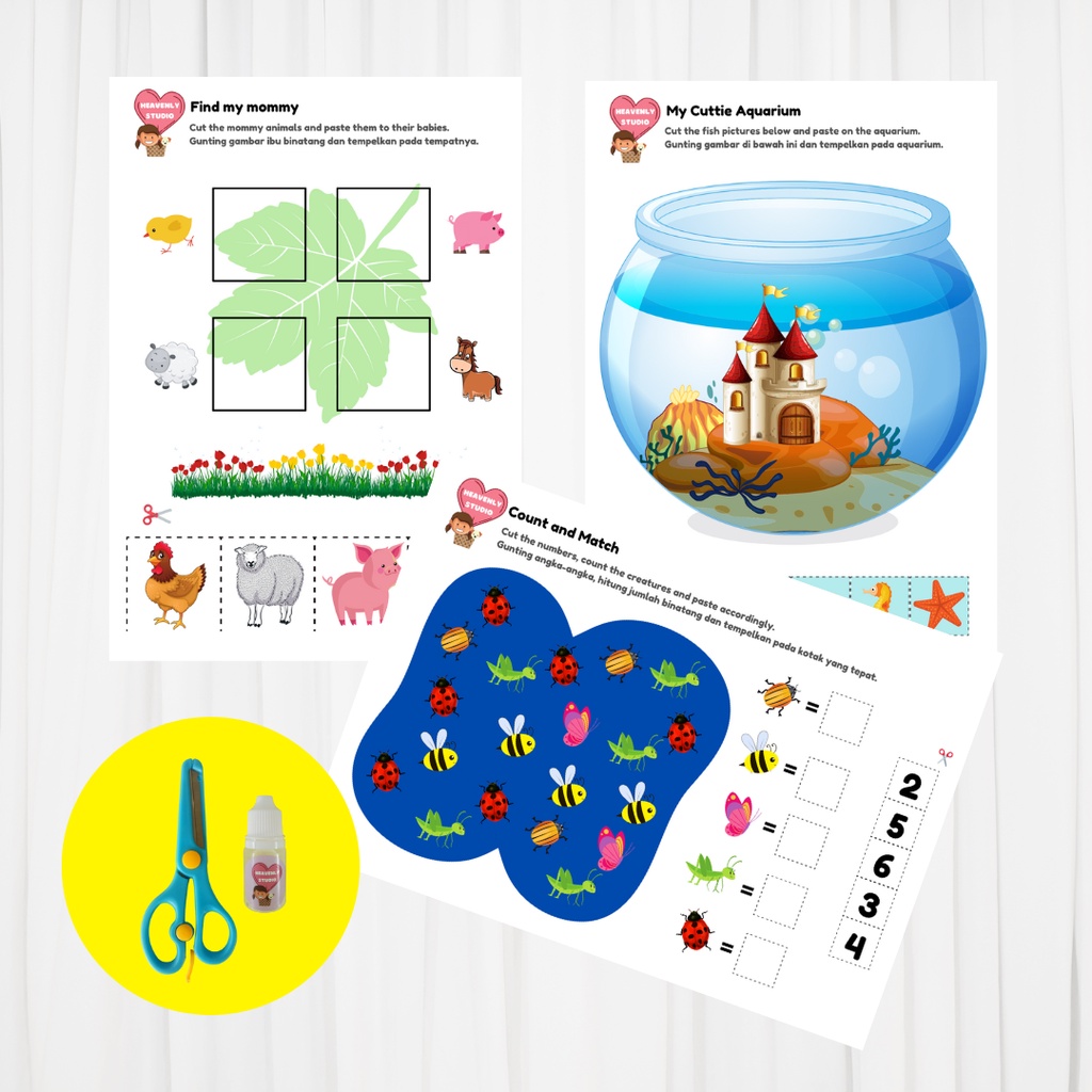 Jual GUNTING TEMPEL CUT AND PASTE ACTIVITY MAINAN ALAT EDUKASI ANAK ...