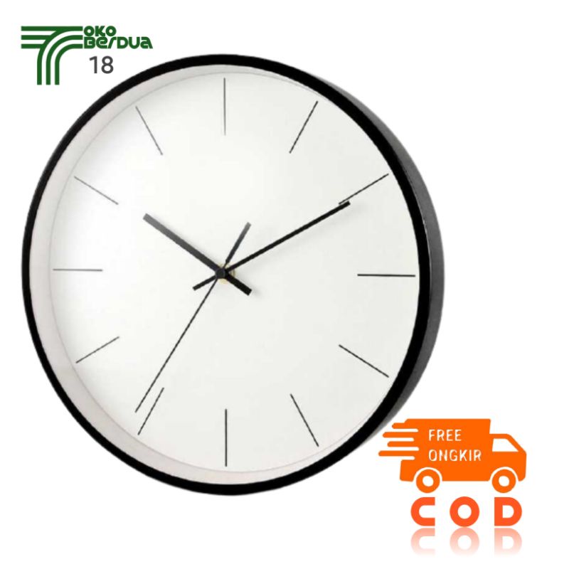 Jual Jam Dinding Bulat Silent Movement Model Modern Metal | Shopee ...